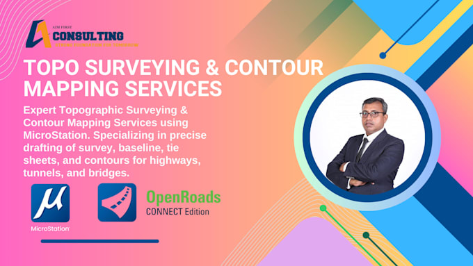 Draft topo survey and contour mapping with microstation by A1_cad | Fiverr