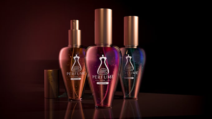 Render 3d perfume bottle animation, fragrance scented animation ...