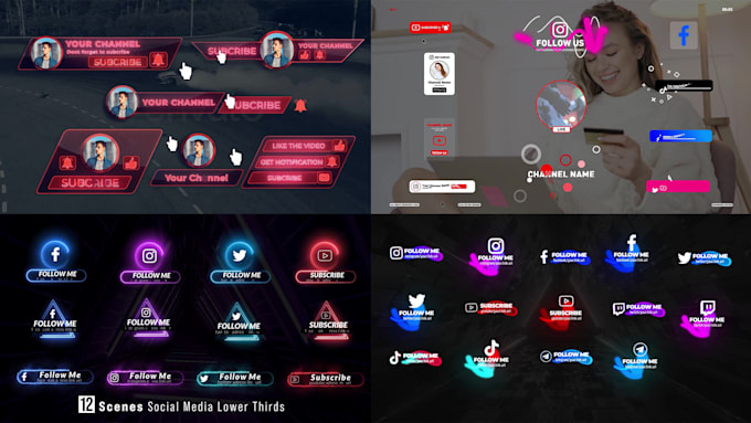 Creating custom animated lower thirds for youtube social media in 24hours by Amarzikov | Fiverr