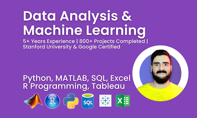 Do data analysis using python, rstudio, tableau, sql, matlab by Data_analytica | Fiverr