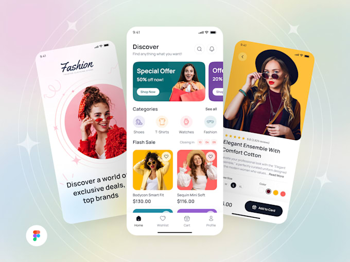 Create mobile app ui ux design with figma by Ikbal715 | Fiverr
