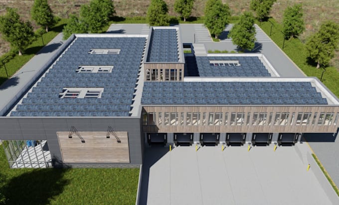 Create 3d cgi warehouse design with realistic 3d rendering by ...