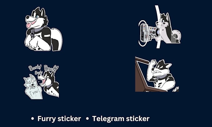 Design custom furry sticker animated telegram sticker for your fursona ...