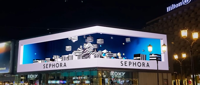 3d led screen animation billboard animation anamorphic animation cgi ...