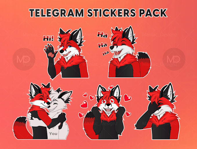 Do animated stickers, telegram sticker, furry sticker for your telegram ...