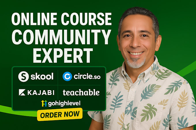 Setup mighty networks ghl online course circleso kajabi skool community expert by Felixiweb | Fiverr