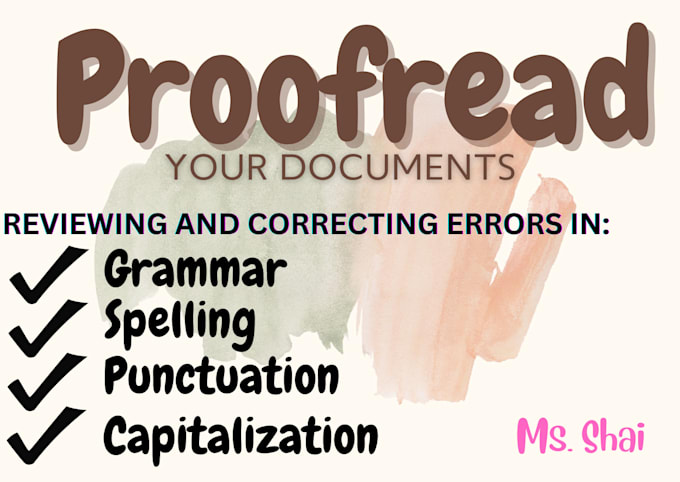 Proofread any of your english documents within 24 hours by Shai_l | Fiverr