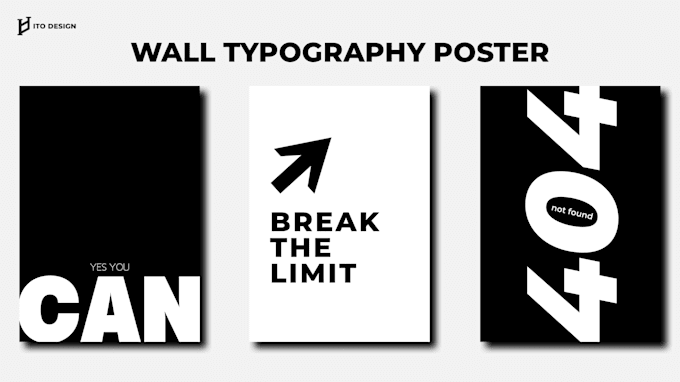 Design wall typography poster by Ito_design | Fiverr