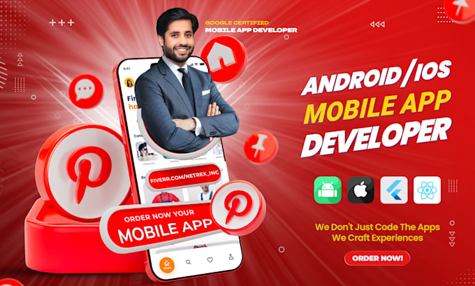 Create Android Or Ios Mobile App Using Flutter Or React Native App