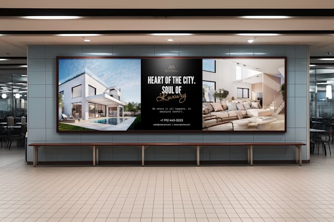 Design luxury real estate billboard hoarding and street sign by ...