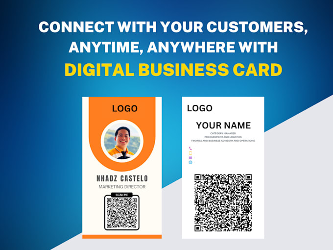 Create digital business card with qr code integration by Blcastelo | Fiverr