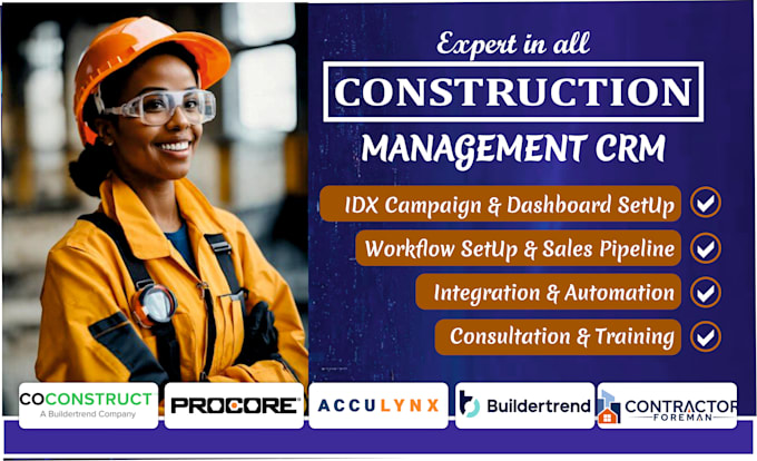 Setup procore acculynx contractor foreman jobprogress buildertrend jobnimbus crm by Zaid_fahd ...