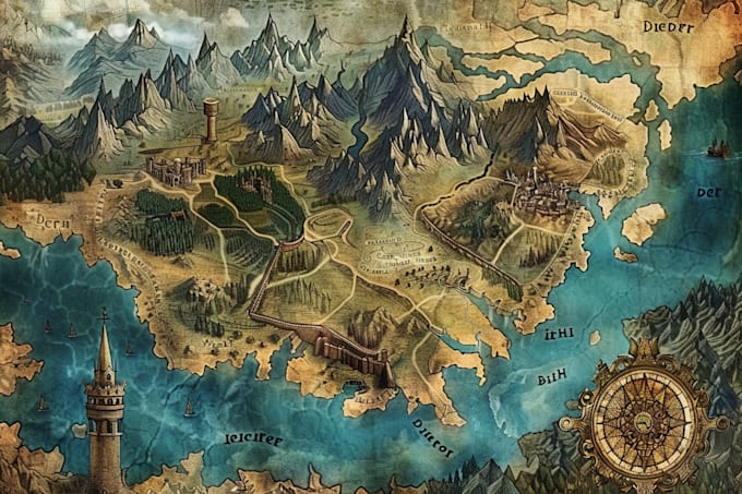 Create high quality bespoke fantasy maps by Improsyu | Fiverr