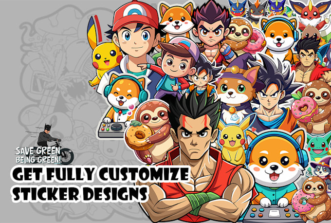 Do amazing custom stickers designs for you by Maidatahir | Fiverr