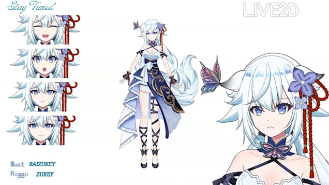 Create vtuber model in psd file ready to rig, 2d vtuber, anime, rigging ...