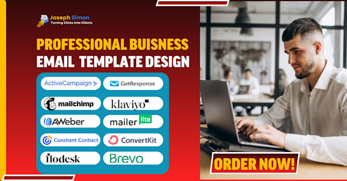 Design mailerlite, aweber, brevo, constant contact, convertkit email ...