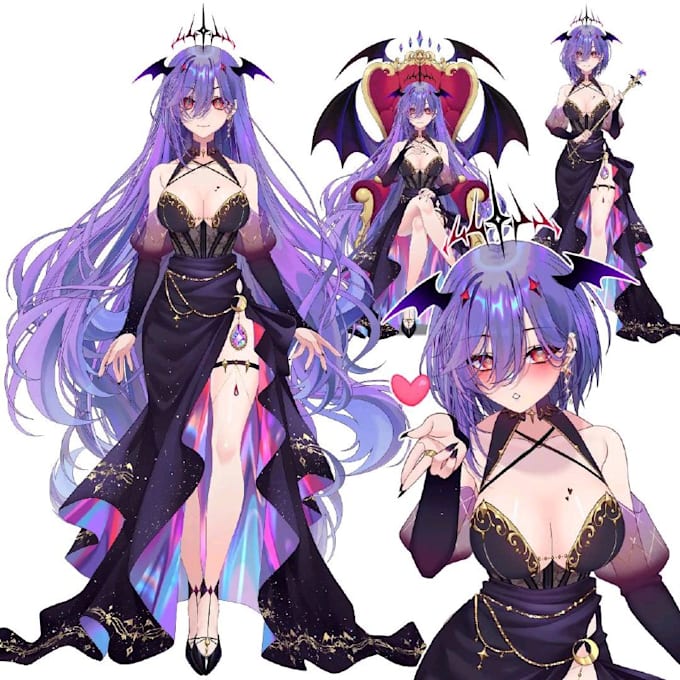 Draw and design live2d model, 2d vtuber model, live2d rigging, chibi ... Draw and design live2d model, 2d vtuber model, live2d rigging, chibi ...