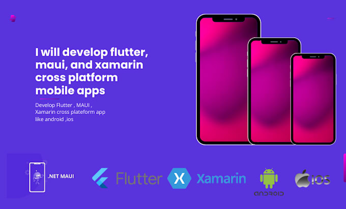 Develop flutter, maui, and xamarin cross platform mobile apps by Tahirsamee | Fiverr
