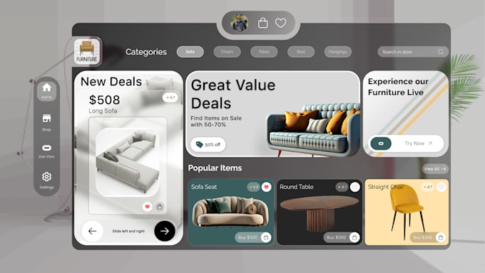 Design interactive app ui ux for apple vision pro or vr in figma by ...