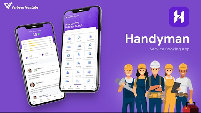Develop handyman app, home cleaning app, furniture app, home repair app ...