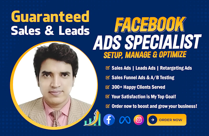 Be your professional facebook meta ads campaign manager to boost your sales by Saifproservices ...
