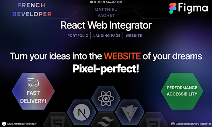 Pixel by pixel integration of your figma model into a react or next website by Matthieu_vachet ...