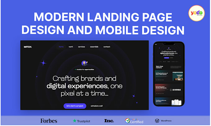 Do modern landing page design, ui ux, and mobile design by Qaiser_raza | Fiverr
