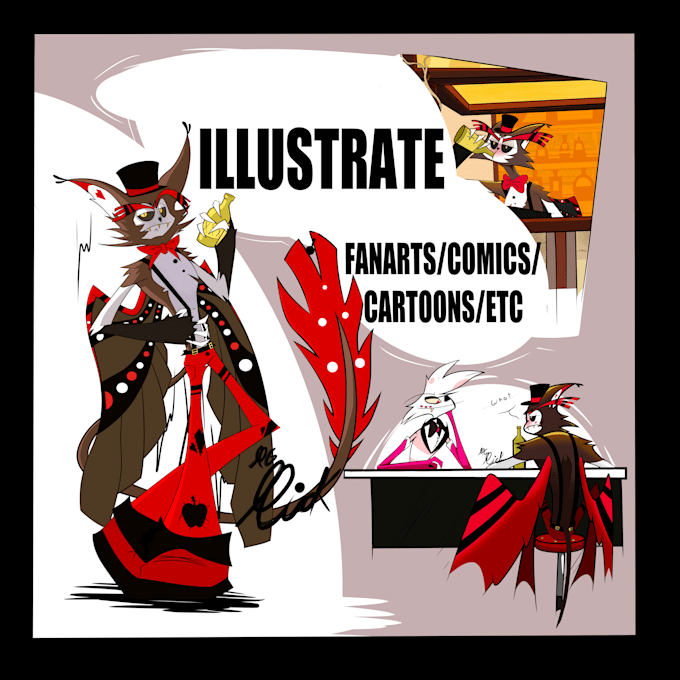 Illustrate cartoon style, comic, fanarts by Rgrick | Fiverr