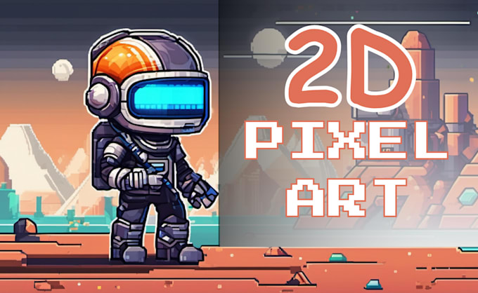 Draw 2d pixel game art or animation game character 2d character art ...