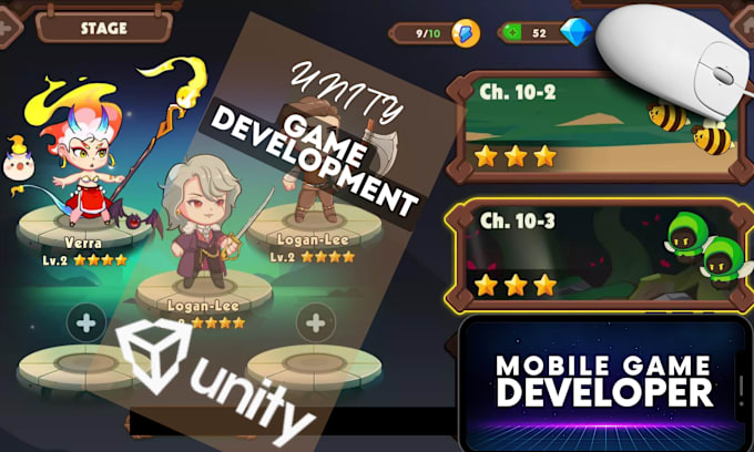 Develop 2d game on unity game engine, fantasy 2d unity mobile game app ... Develop 2d game on unity game engine, fantasy 2d unity mobile game app ...