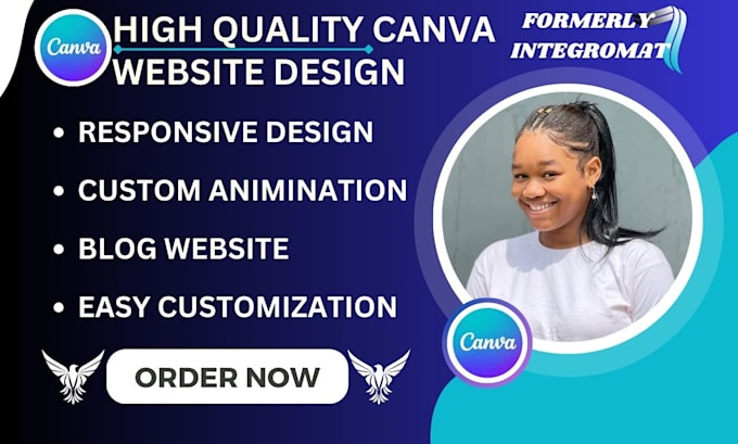 Design landing page website using canva canva to wordpress canva website by Joan_wumi | Fiverr