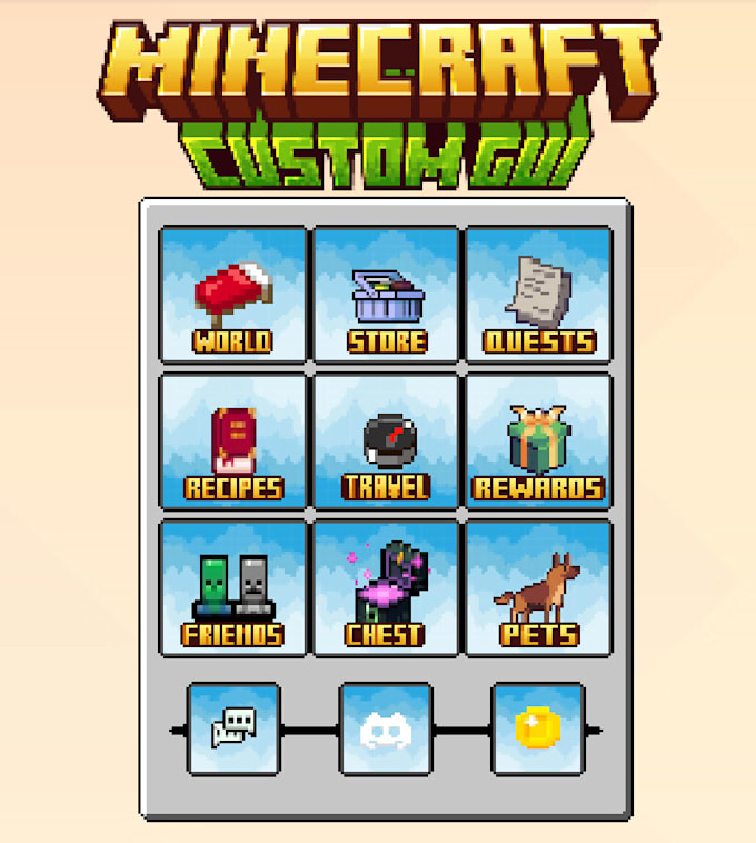 Make a custom gui for minecraft server by Ferrum_26 | Fiverr