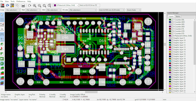 Design pcb in kicad, eaglecad or any pcb design software by Dmytro_popadiuk | Fiverr