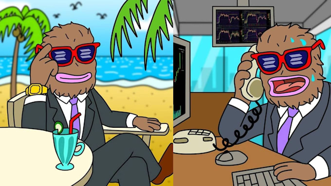 Create funny mem art meme coin art, animated meme video, meme coin ...