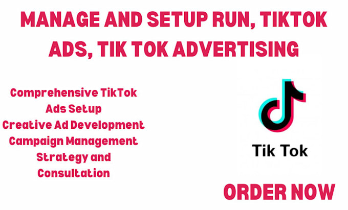 Manage and setup run, tiktok ads, tik tok advertising by Crownadss | Fiverr