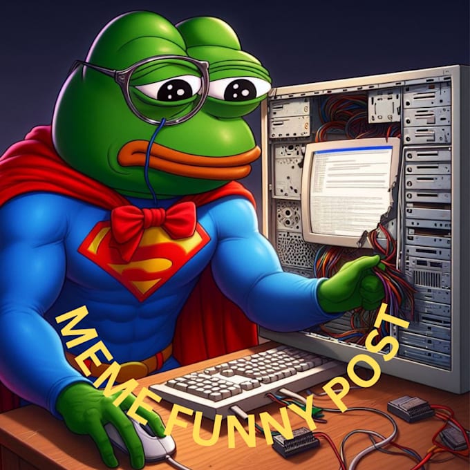 Create funny meme video pepe , funny meme funny post and animation