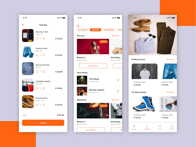 Do modern and amazing mobile app ui ux design by Mubashirmansha | Fiverr