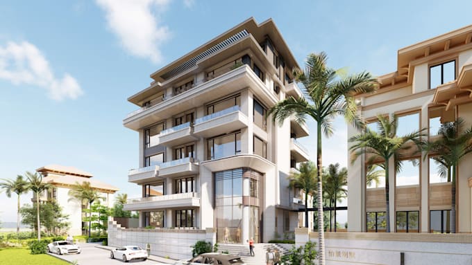 Draw and render 3d perspective of villa design by Brotherfuge | Fiverr