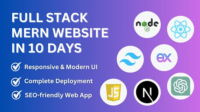 Be mern stack web application developer by Vertecstech | Fiverr