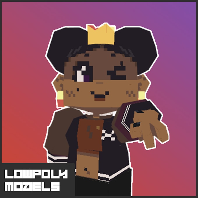 Make a lowpoly blockbench 3d model by Peanutella | Fiverr