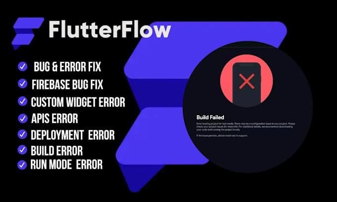 Fix bugs, flutterflow bugs, errors and issues by Khuzaimahsohail | Fiverr