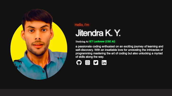 Create portfolio website, full customization, animated website by Jiten ...