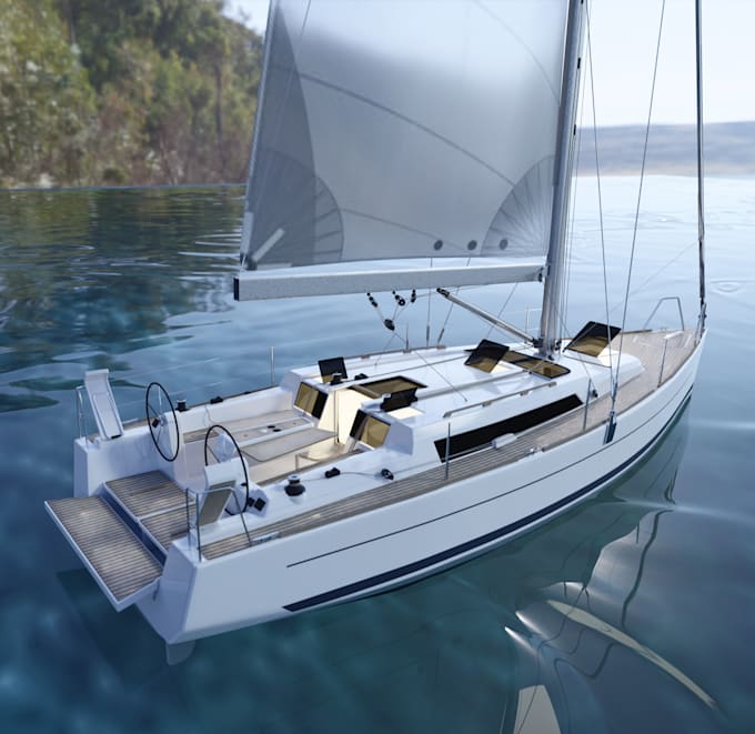 Render realistic 3d boat animation, 3d boat, 3d ship animation, 3d ...