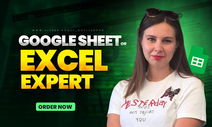 Create any spreadsheet or excel, google sheet, formula, dashboard or function by T_kotliarova ...