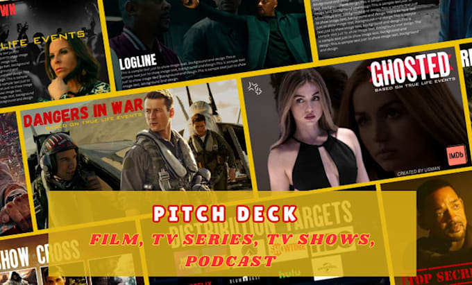 Design unique pitch deck presentation for tv series, film, tv show ...