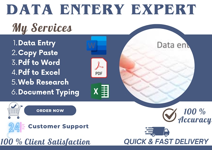 Do fastest data entry and typing work by Sobiarasheeds | Fiverr