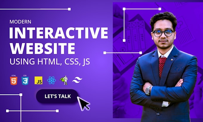 Design modern interactive website using html, css, js by Graphiocoder ...