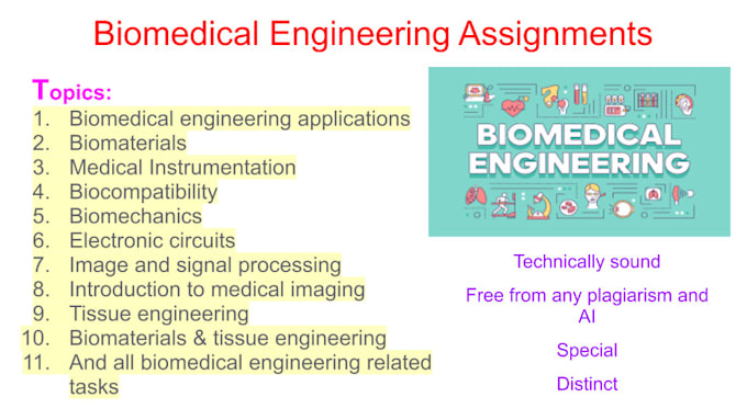 Do all biomedical engineering tasks by Malvin_roro | Fiverr