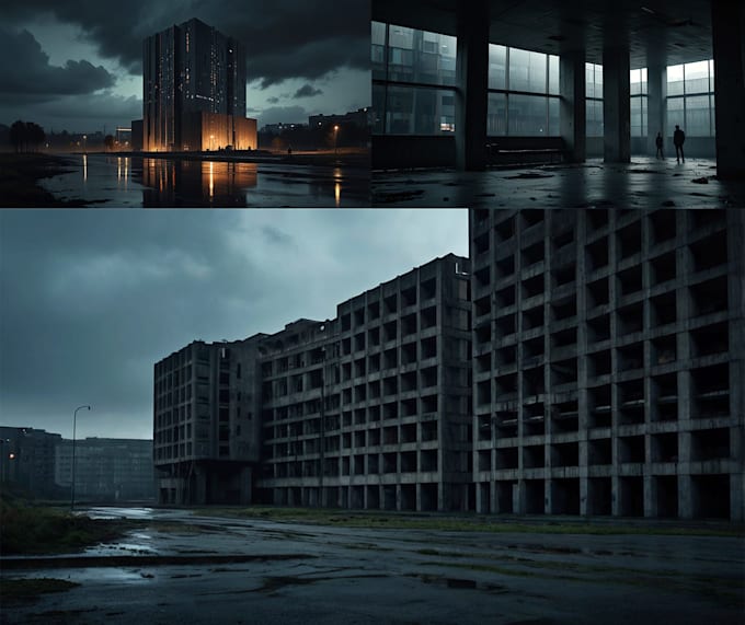 Create custom dystopian and futuristic images using ai by Nvrntworking | Fiverr