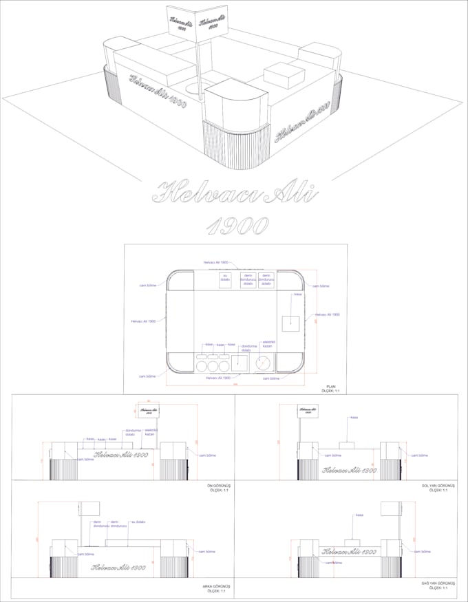 Drawing stand detail drawings by Melikearslanolu | Fiverr